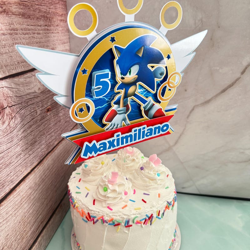 Sonic Cake Topper - Etsy