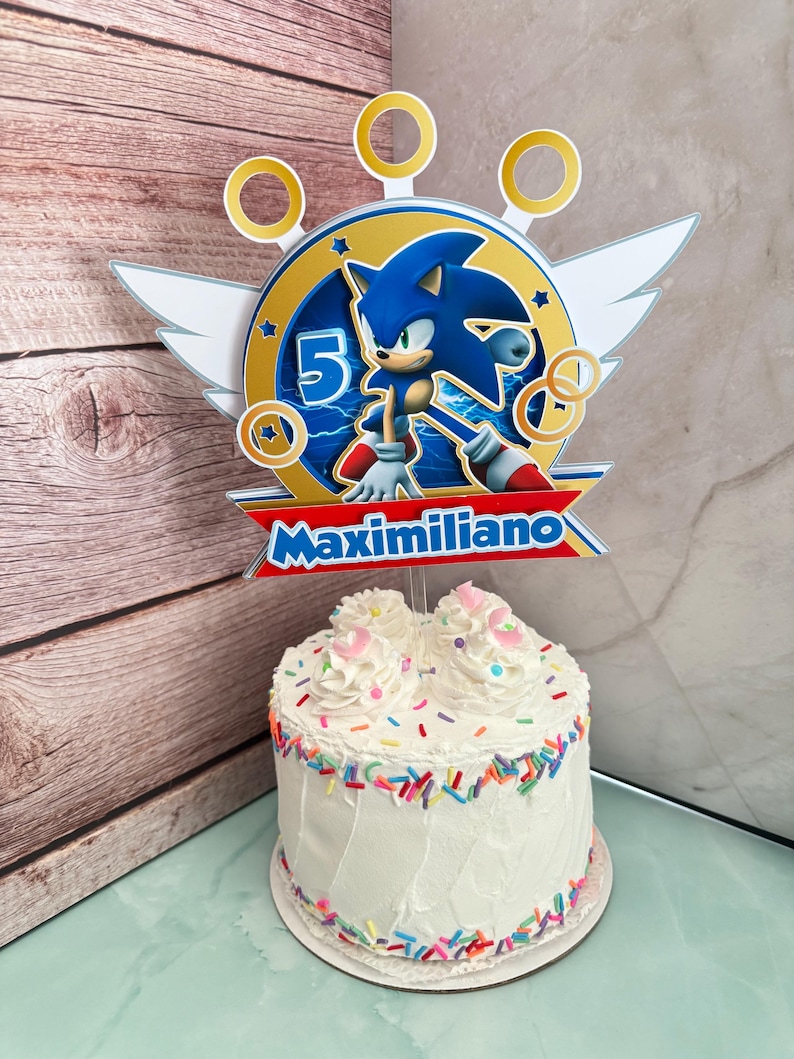 Sonic Cake Topper – Personalized Birthday Topper – Fast Shipping (ships ...