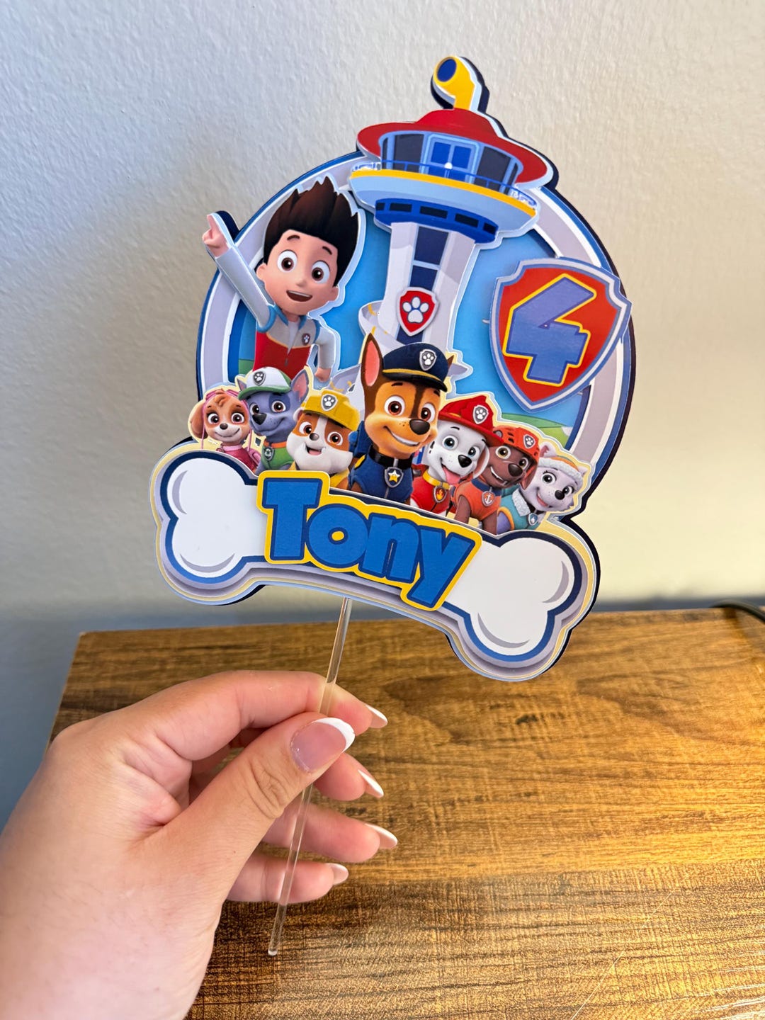 Paw Cake Topper Patrol – Personalized Birthday Topper – Fast Shipping ...