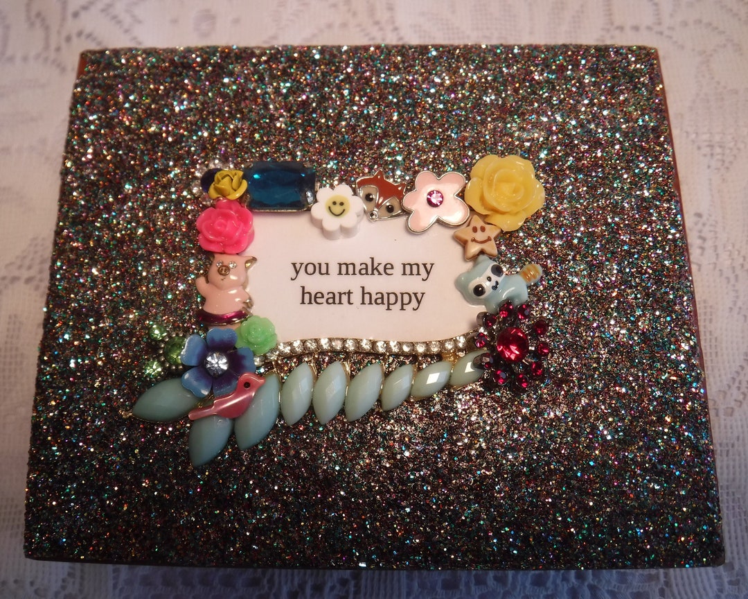 Adorable Trinket Box Special Keepsake Box Treasures Embellished Jewelry ...