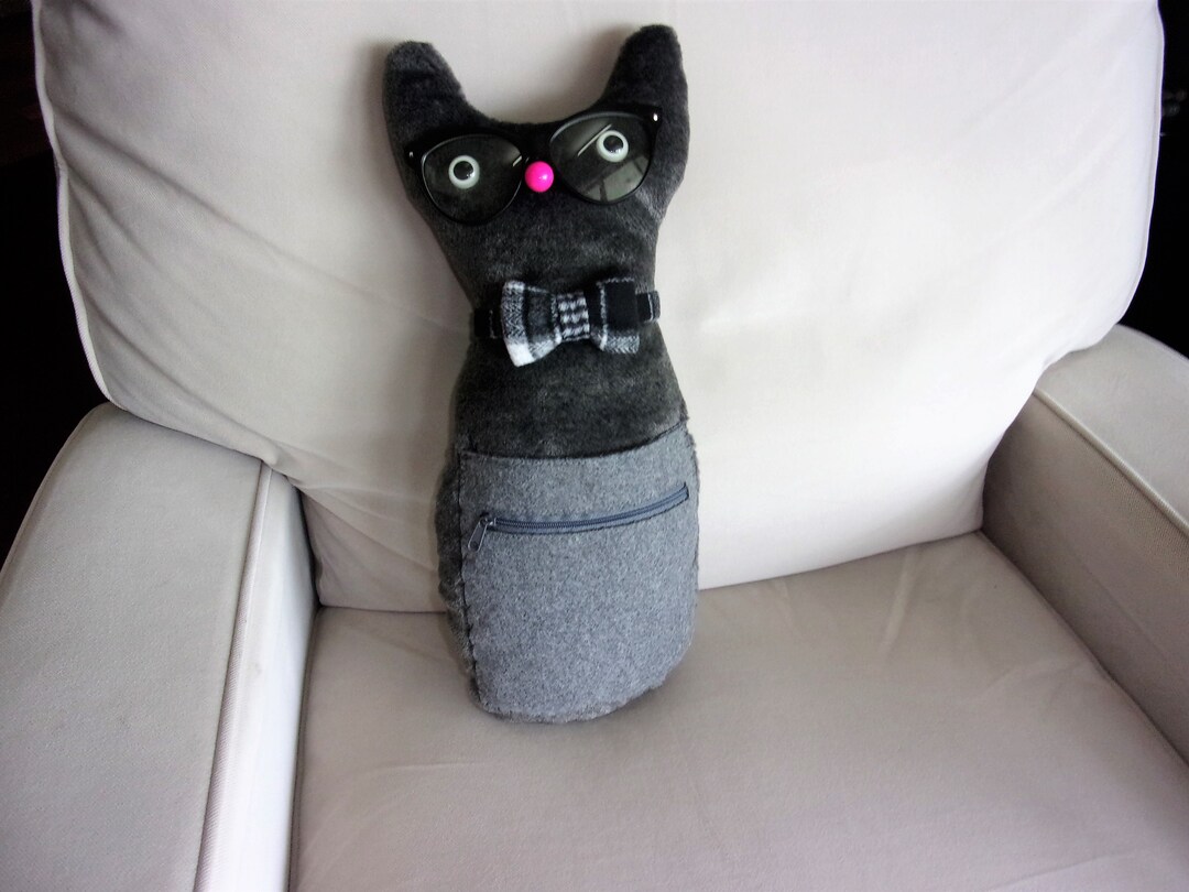 Therapy Cat Stuffed Animal Cat Plush Toy One of a Kind Handmade Unique ...