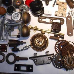 HUGE Industrial Junk Lot Rustic Tools Hardware Metal Gears Junk Drawer ...