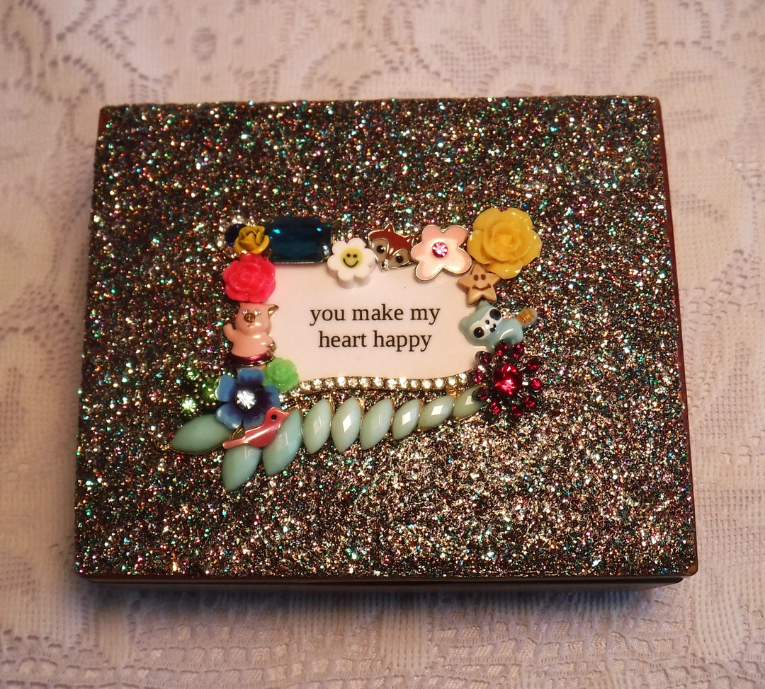 Adorable Trinket Box Special Keepsake Box Treasures Embellished Jewelry ...