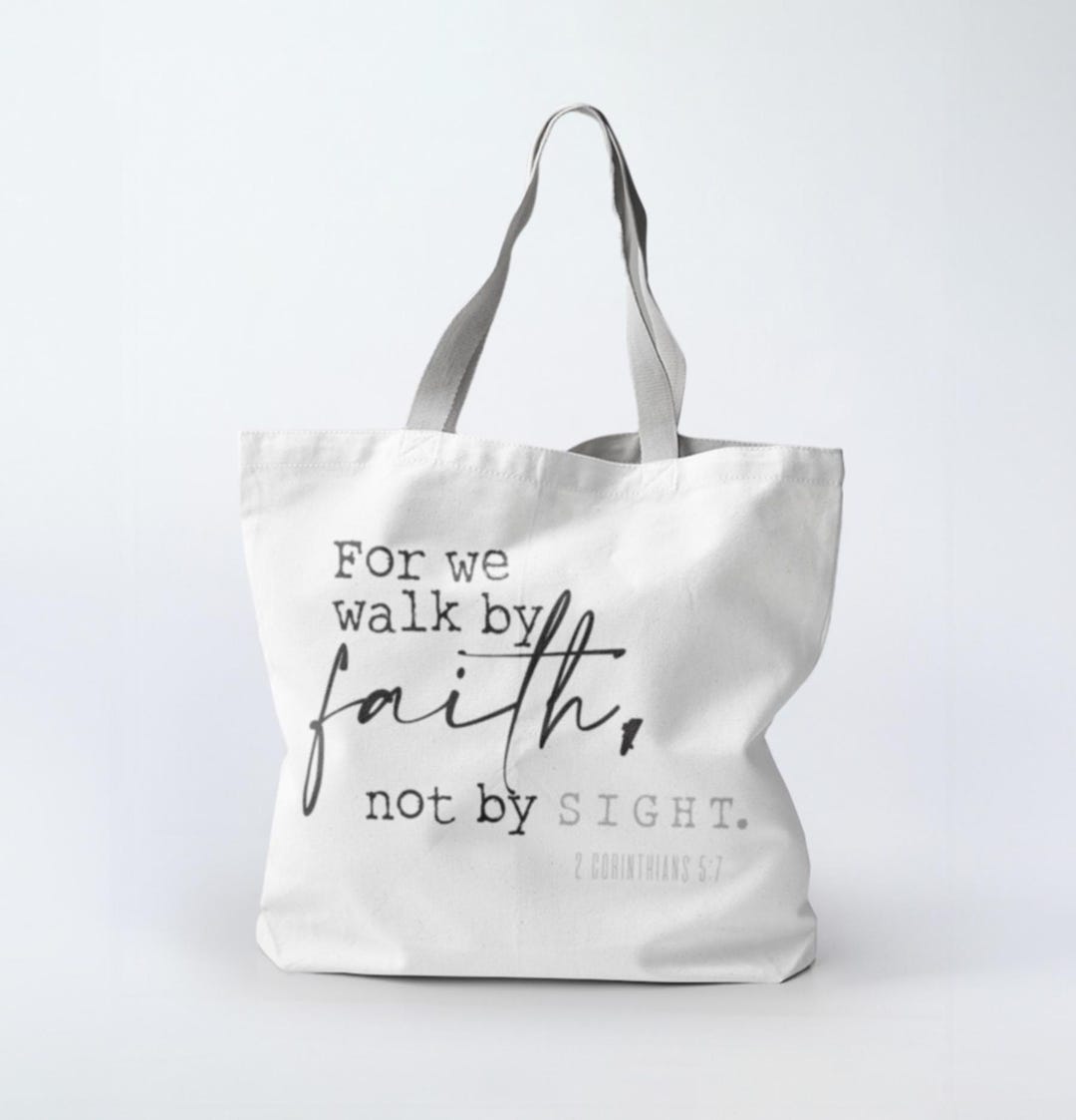 Faith Tote Bag Christian Tote Bag Religious Gift Scripture Gift Bible ...
