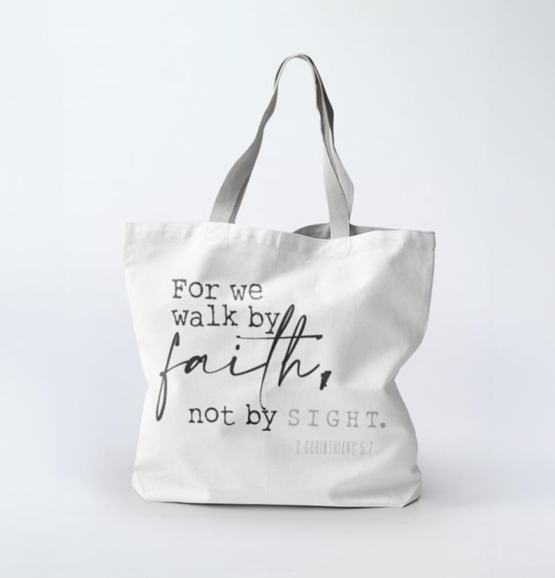 Faith Tote Bag Christian Tote Bag Religious Gift Scripture Gift Bible ...