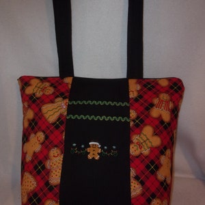 Christmas Gingerbread Men Women Adorable Handbag Tote Purse Boutique ...