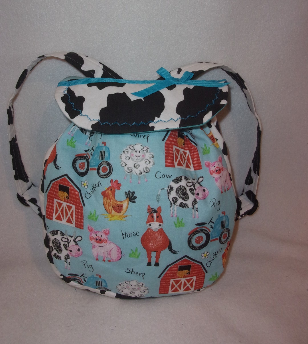 Personalized Farm Animal Cow Pig Horses Toddler Backpack: Cow Print ...
