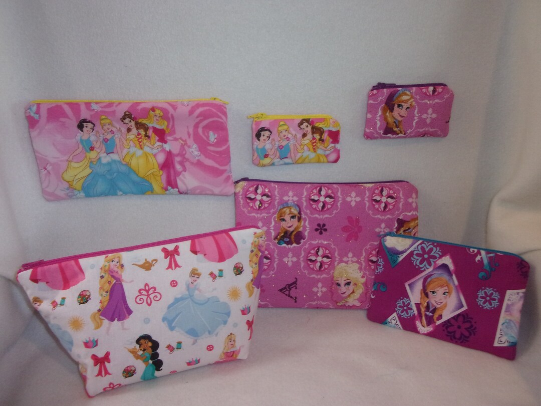 Disney Princess and Frozen Handmade Accessories 4 Fabric Choices Coin ...
