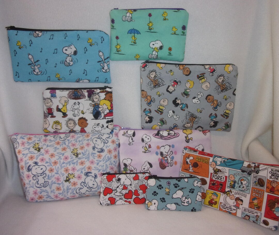 Handmade Snoopy Peanuts Gang Woodstock Fabric Coin Purse: Pencil Case ...