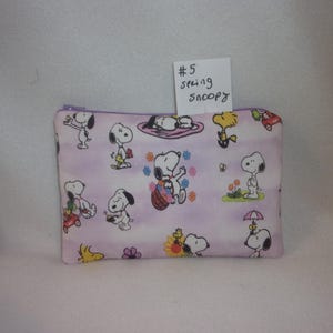 Handmade Snoopy Peanuts Gang Woodstock 19 Fabric Coin Purse: Pencil ...