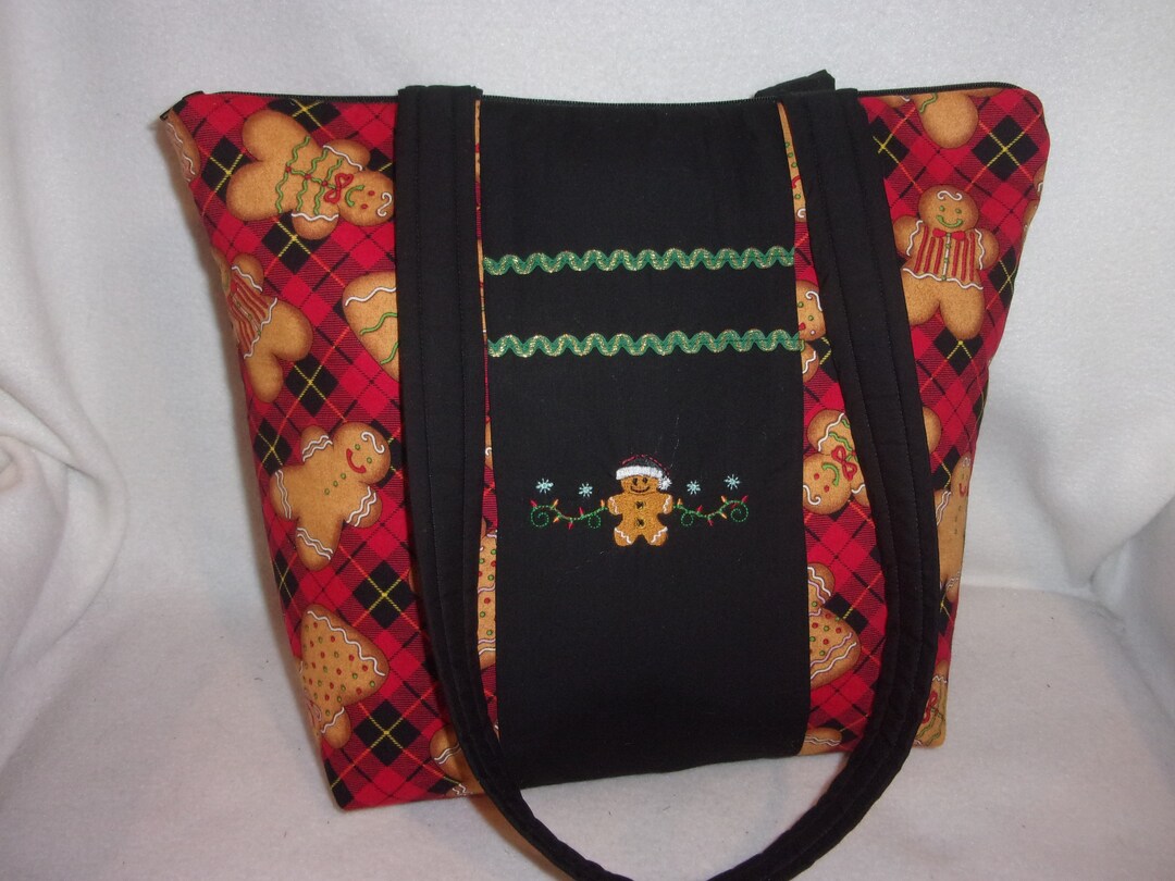 Christmas Gingerbread Men Women Adorable Handbag Tote Purse Boutique ...