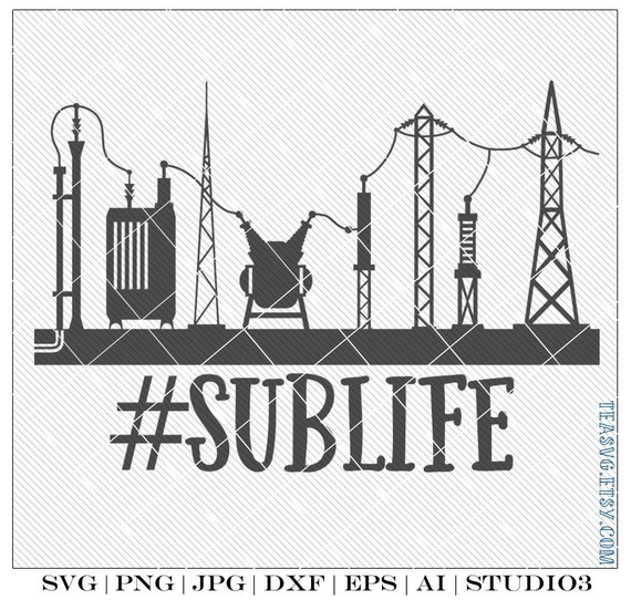 SVG: Sublife Electrical Substation Cricut Cuttable | Etsy Canada