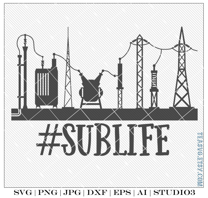 SVG: Sublife Electrical Substation Cricut Cuttable - Etsy Australia