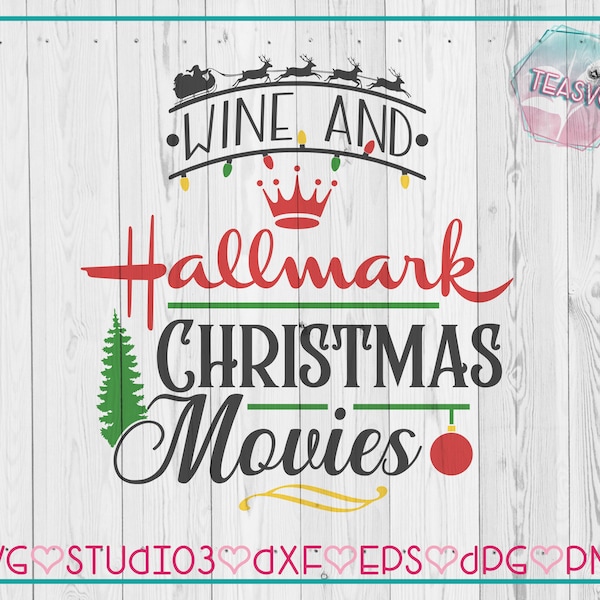 Hallmark Christmas Wine Glass - Etsy