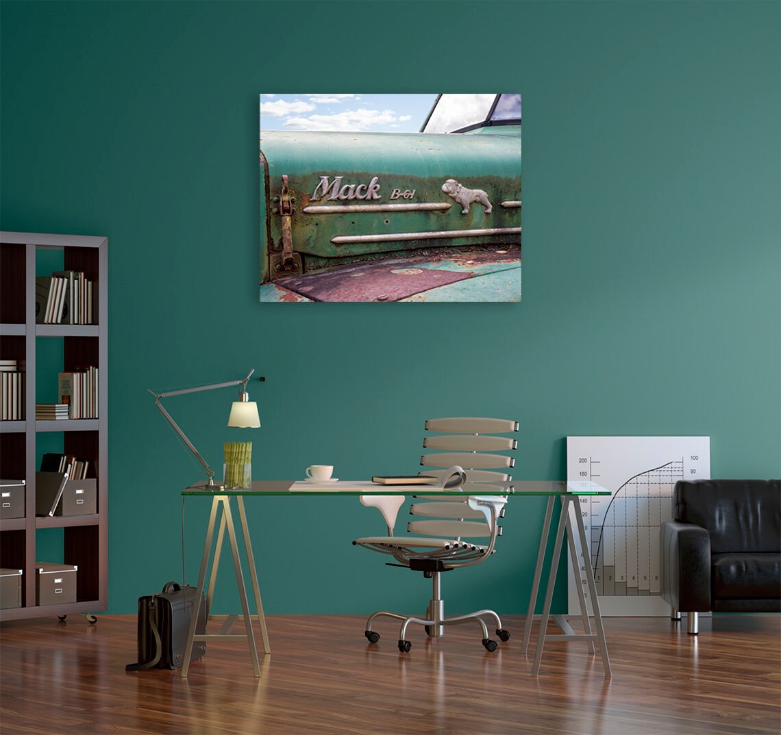 Mack B61 in Green • Vintage Mack Truck Photography, Gift for Him ...