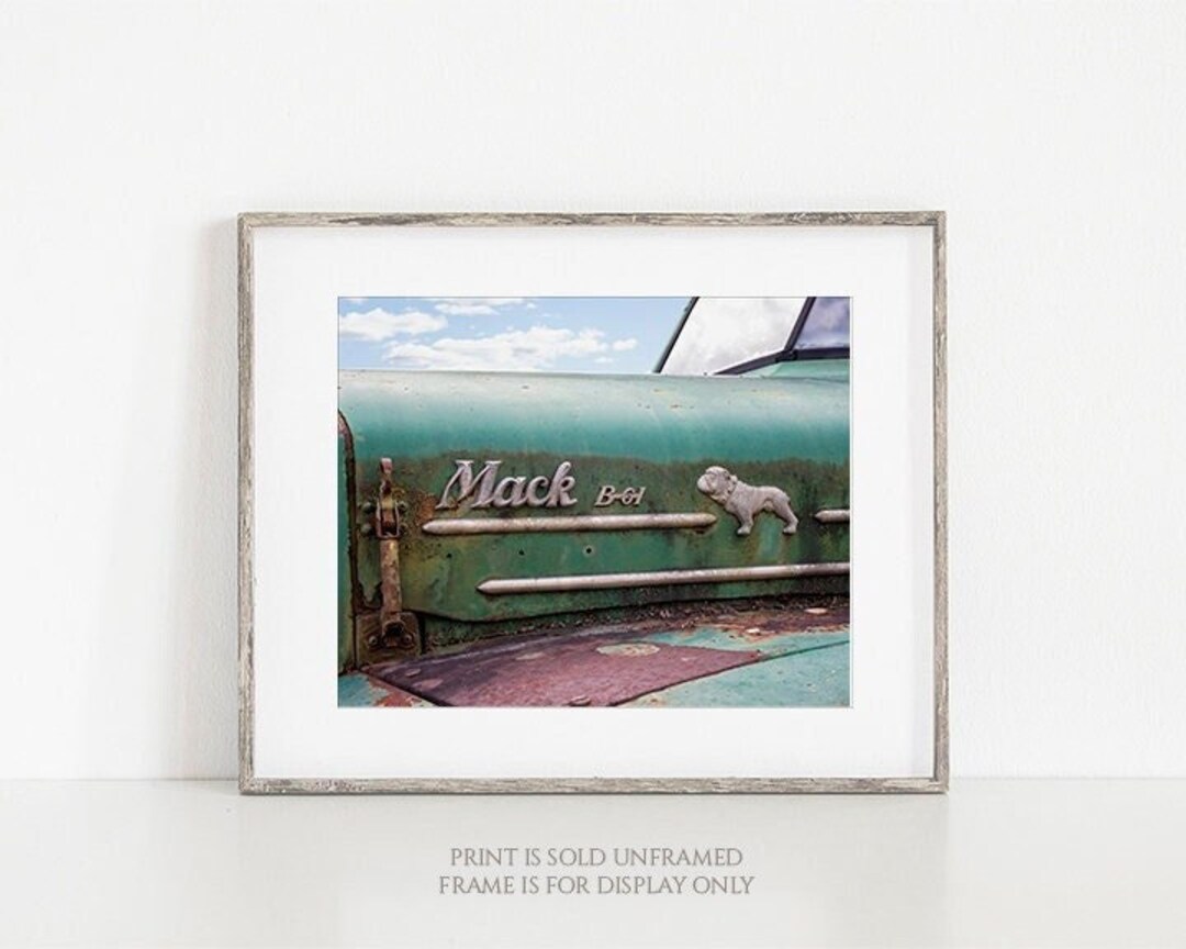 Mack B61 in Green • Vintage Mack Truck Photography, Gift for Him ...