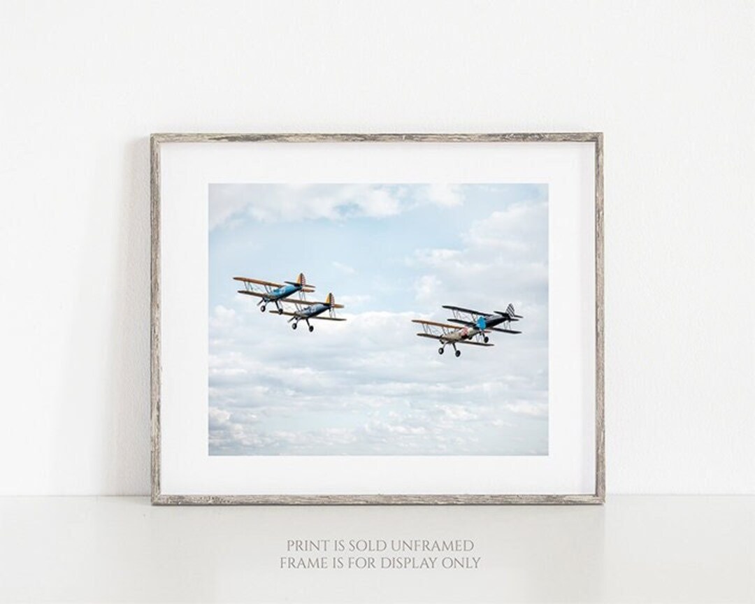 Aloft • Aviation Print or Canvas, Biplane Photograph, Gift for Pilot or ...