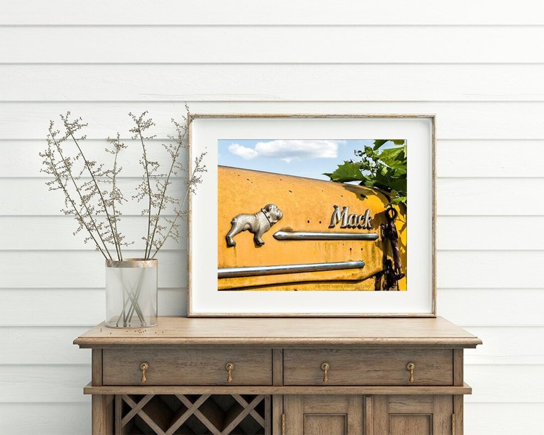 Mack in Yellow • Truck Print or Canvas Wrap, Photography, Vintage Mack ...