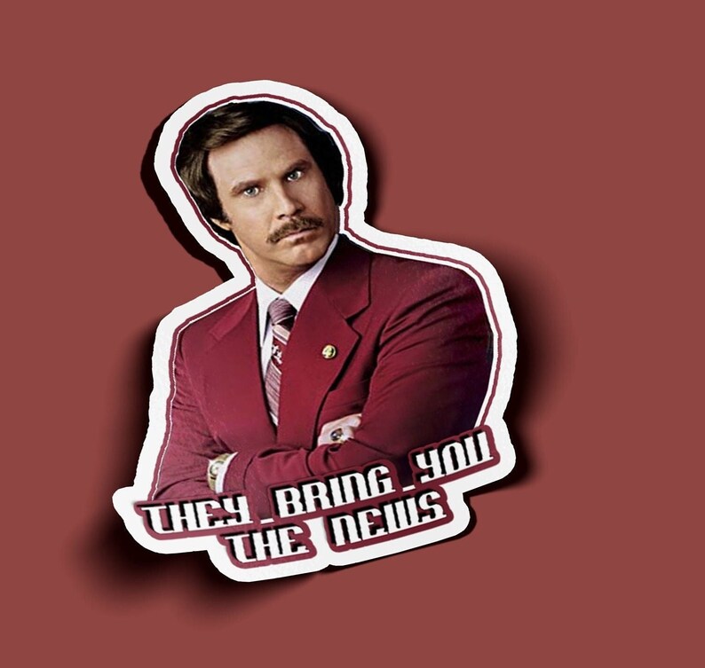 Will Ferrell Sticker Anchor Man Sticker BOGO Buy One Get One Free of ...