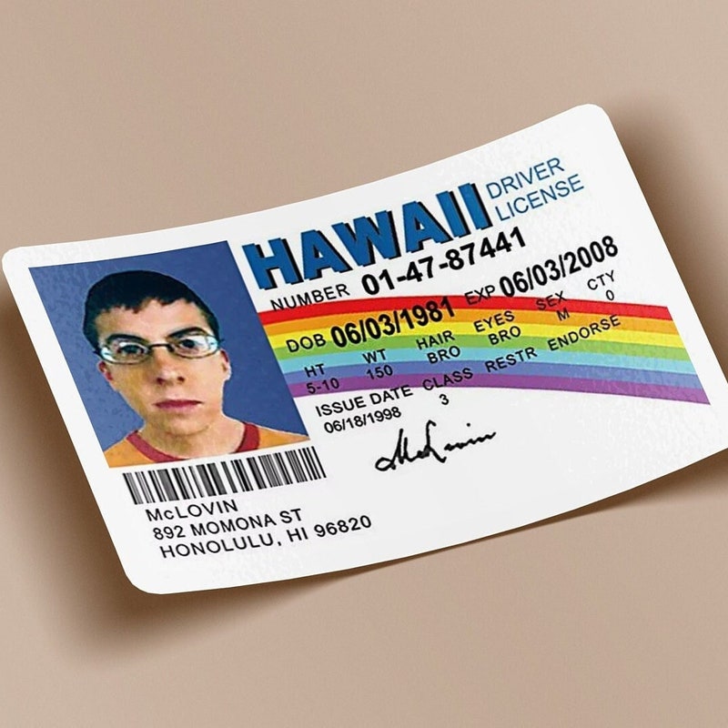 Mclovin Id Card - Etsy