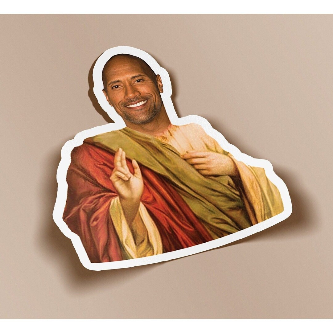 Saint Dwayne Johnson Sticker Saint the Rock Hydro Flask Sticker Laptop ...