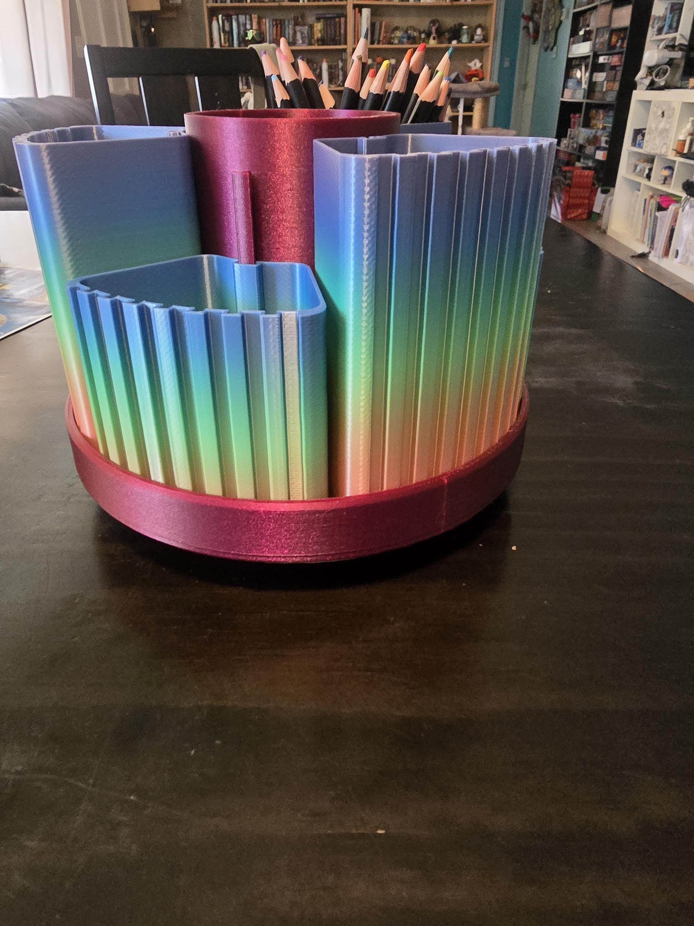 3D Printed Rotating Desk Organizer – Customizable & Stylish! - Etsy