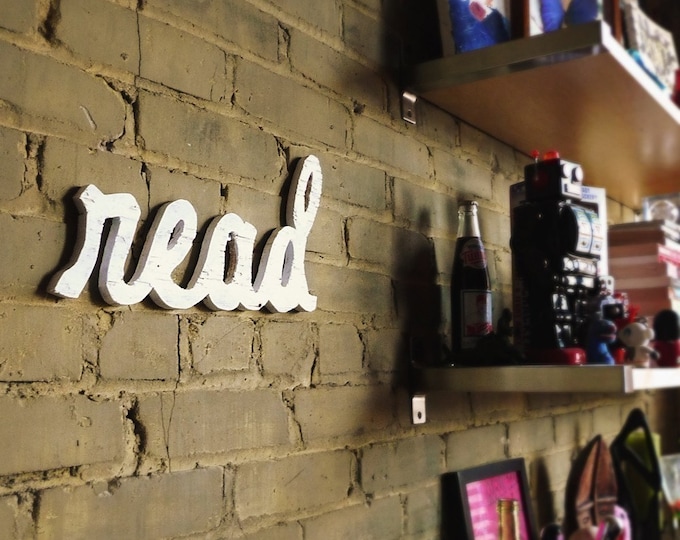 READ Sign From Recycled Wood - Etsy