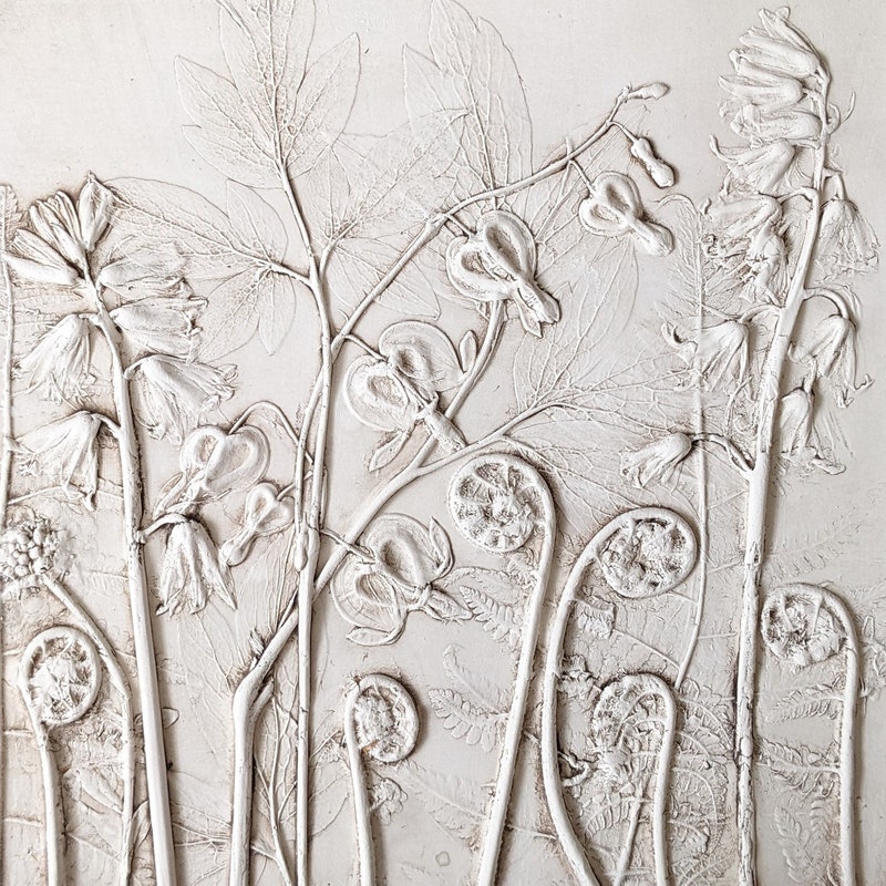 Botanical Bas Relief - Etsy