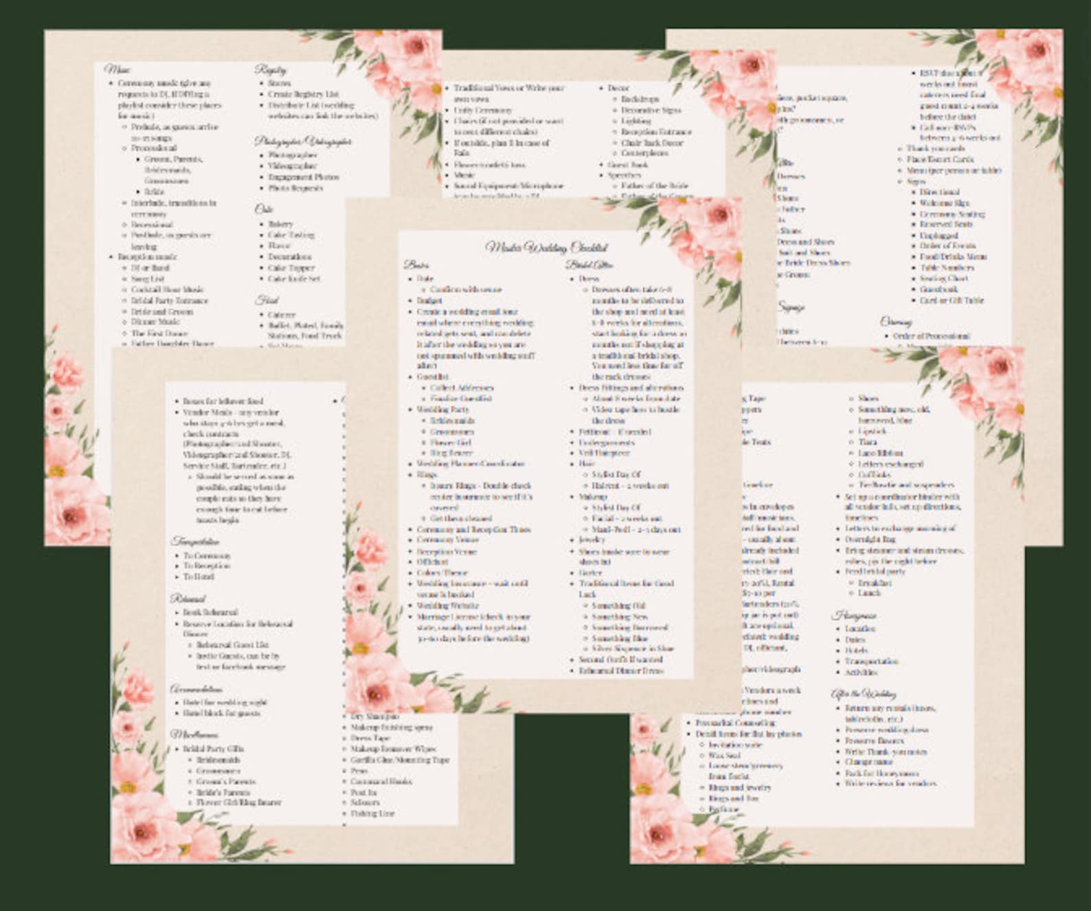 Master Wedding Planning Checklist - Etsy