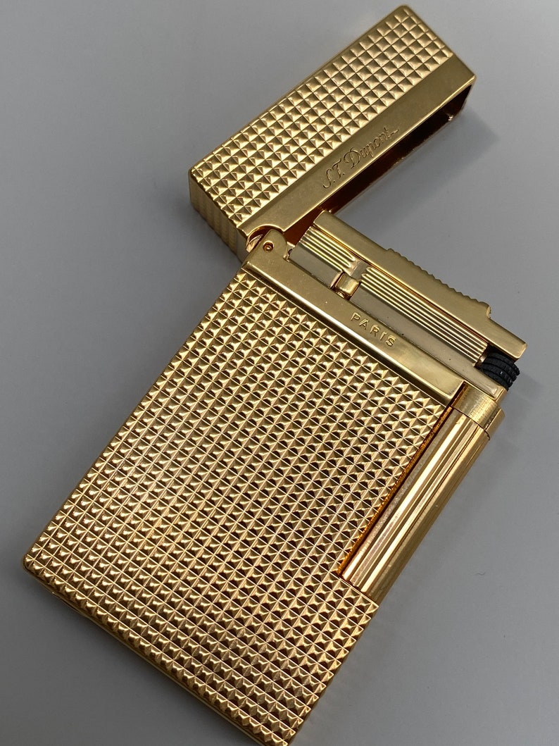 Silver Gold S.T Dupont Lighter Memorial With Resonance Clink Sound - Etsy