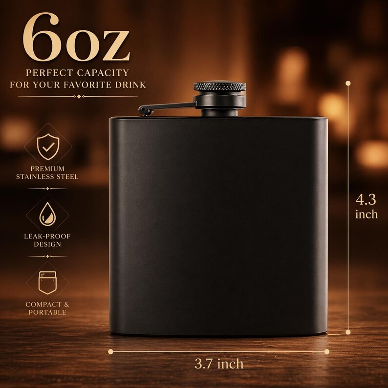 Custom Engraved Flask With Name & Date, Anniversary Gift for Him ...