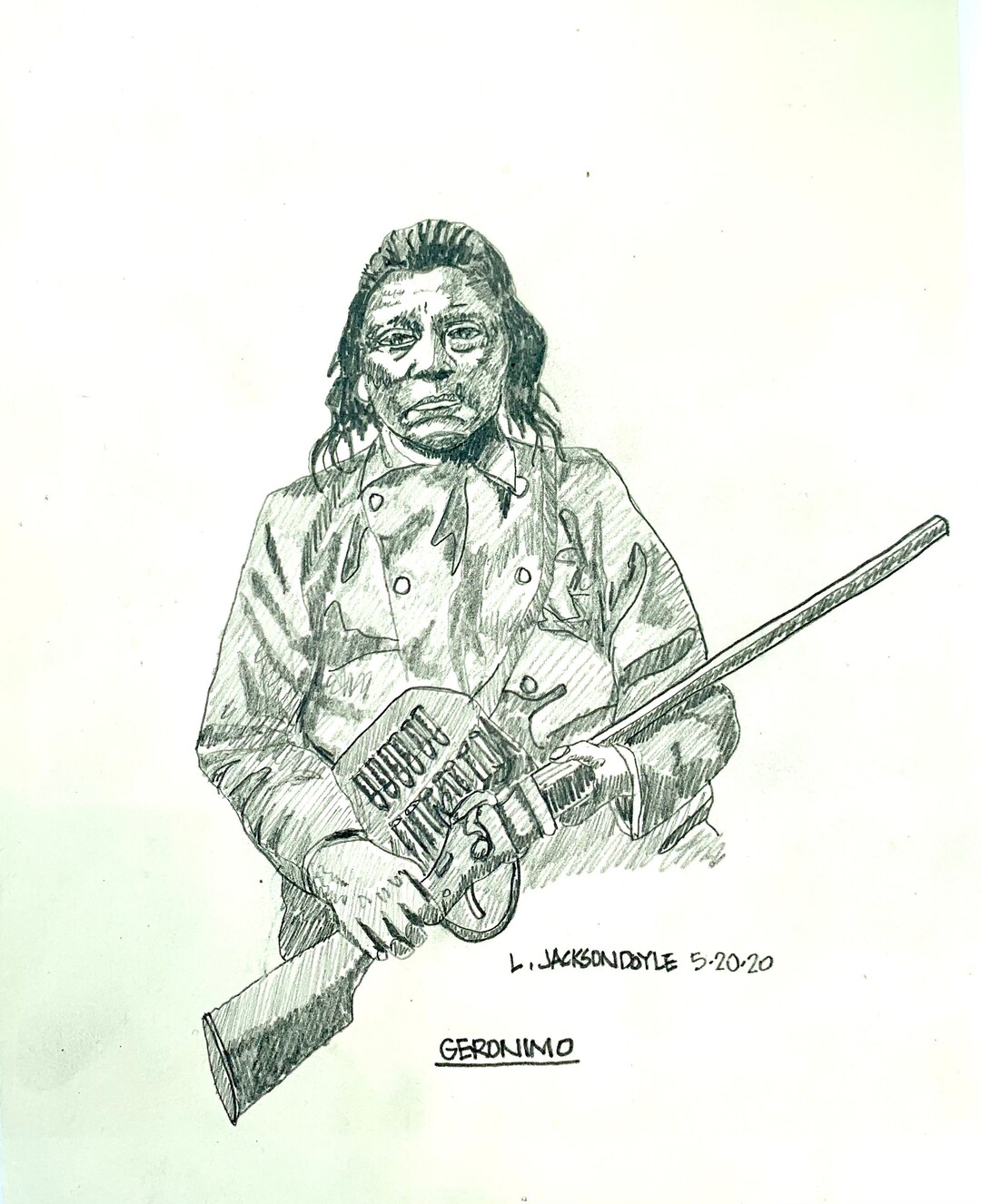 Geronimo Apache Chief Pencil Drawing Print - Etsy