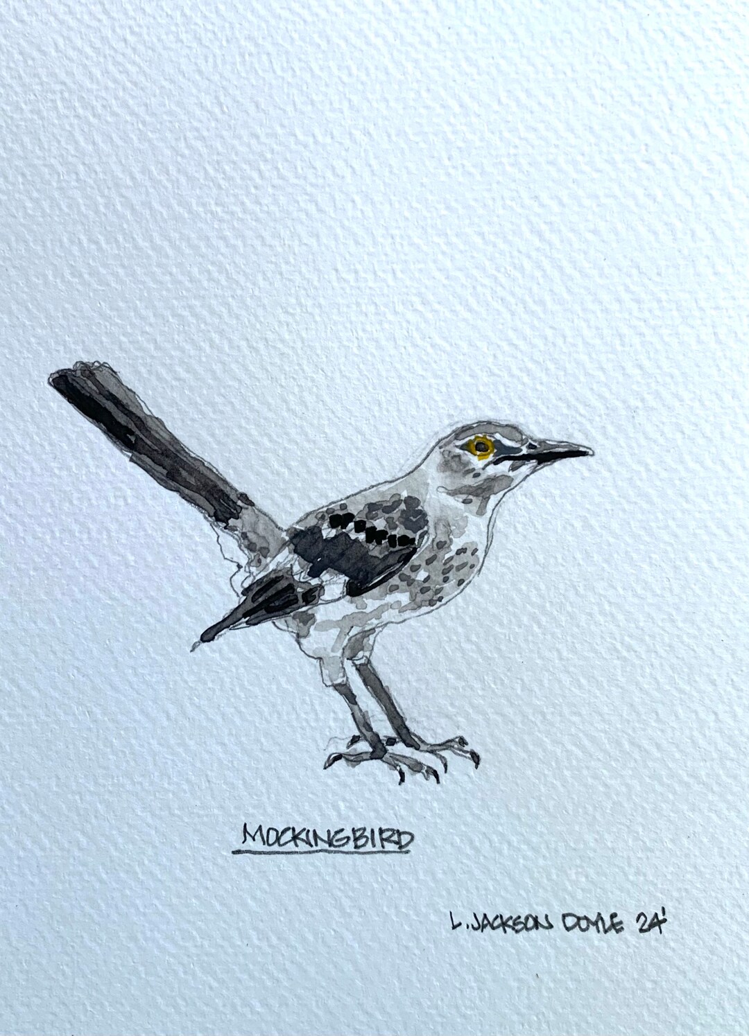 Mockingbird Watercolor Limited Print - Etsy
