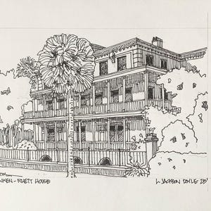 Charleston SC, Aiken-rhett House, Pen and Ink Limited Print by Artist L ...
