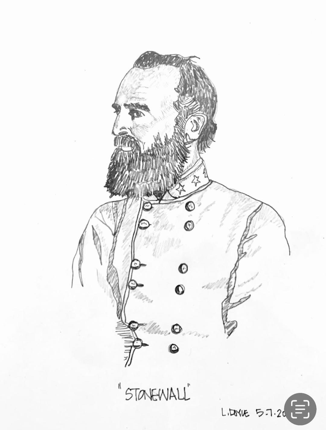 General ”stonewall” Jackson, #1, Confederate Cavalry Commander Pencil ...