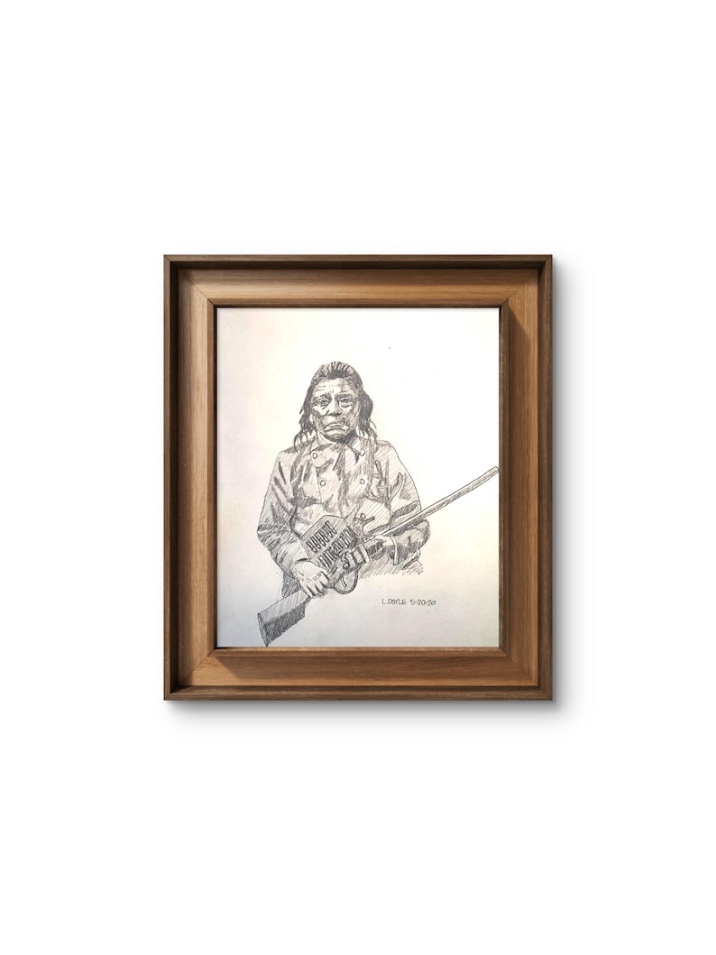 Geronimo Apache Chief Pencil Drawing Print - Etsy