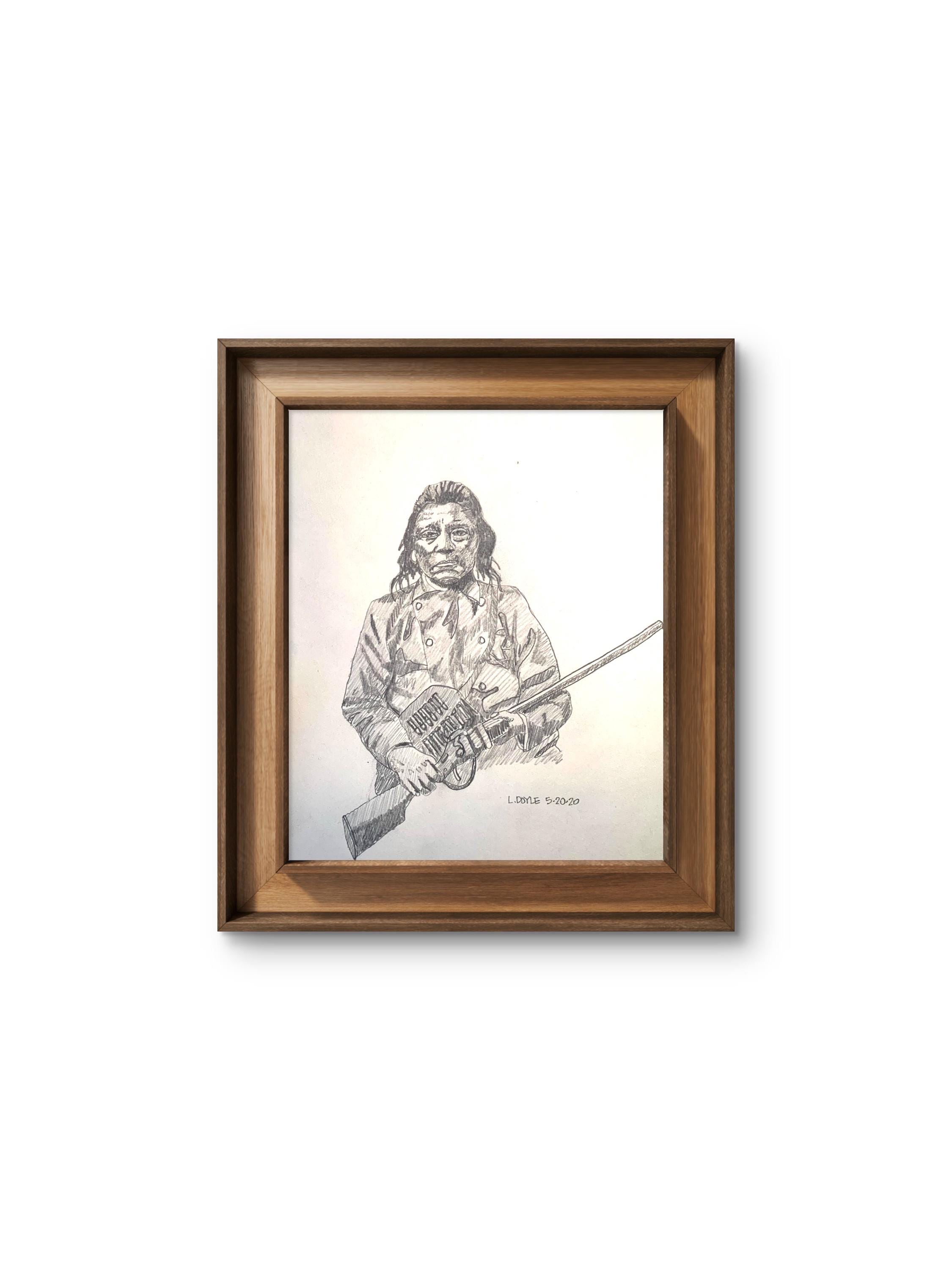 Geronimo Apache Chief Pencil Drawing Print - Etsy