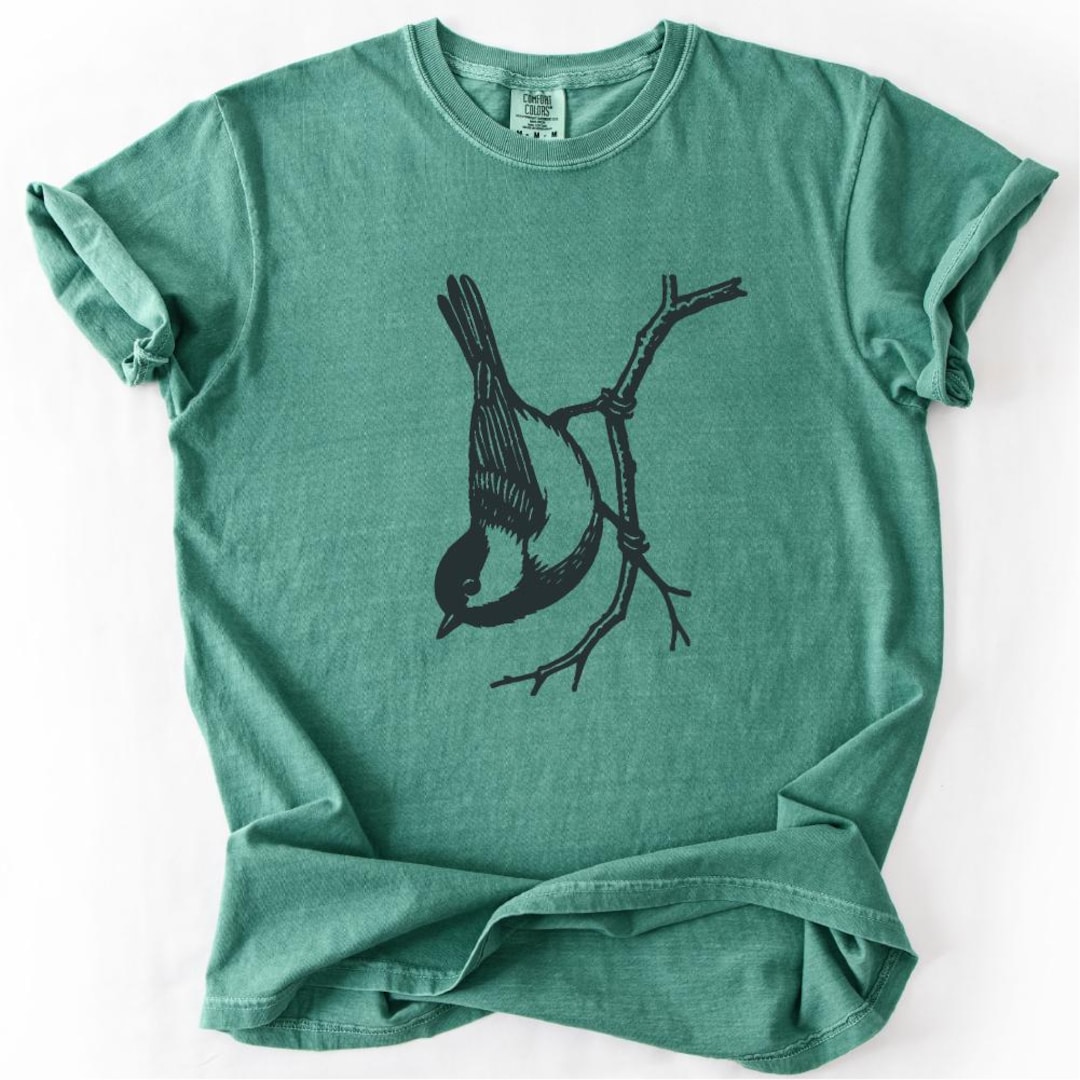 Chickadee T-shirt, Birdwatcher Nature Tee - Etsy