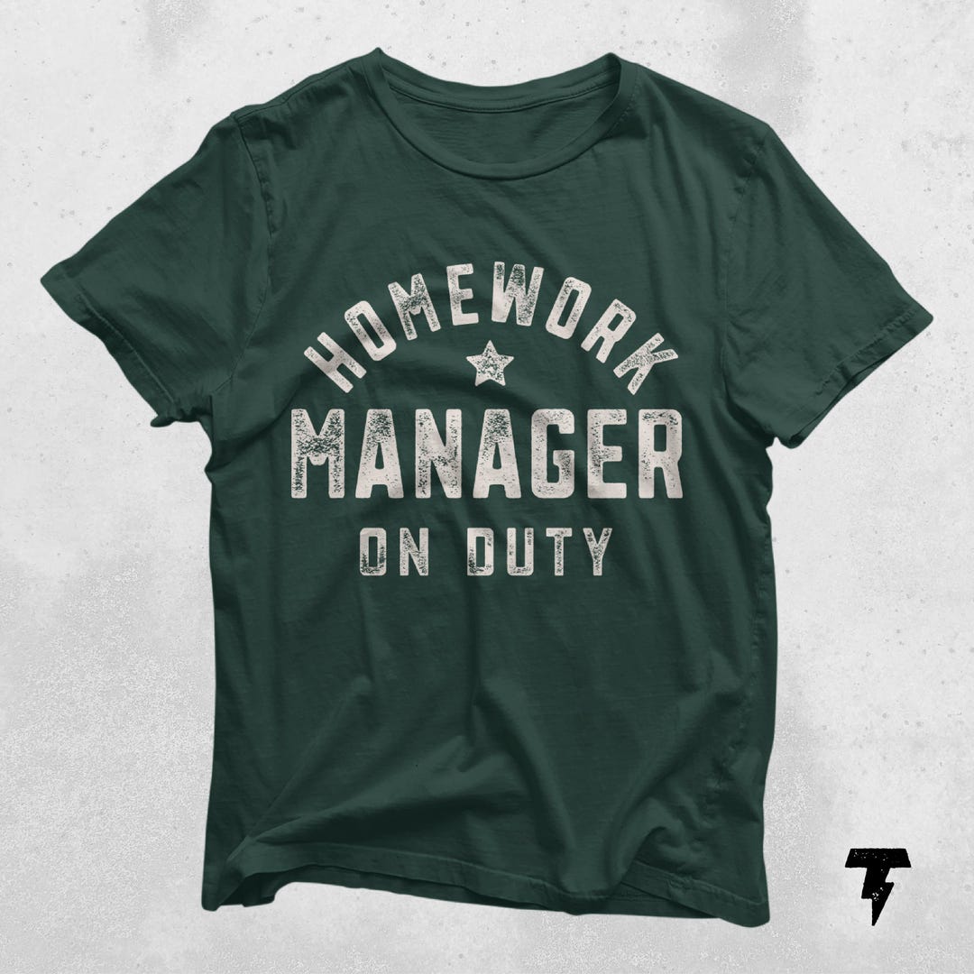 Funny Mom or Dad Shirt, Homework Manager Shirt, Gift for Parents, Funny ...