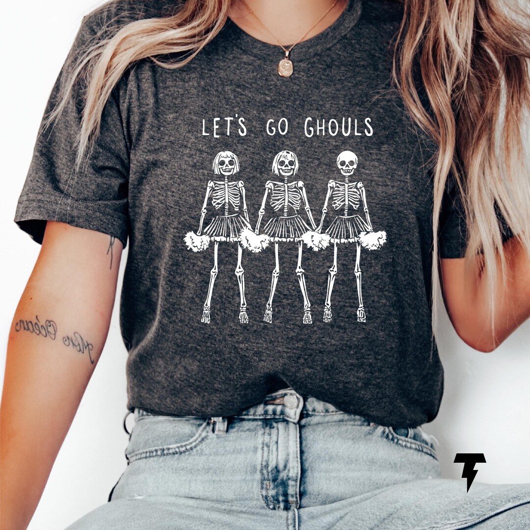 Let's Go Ghouls, Funny Cheerleader Shirt, Halloween Cheer Team Shirt ...