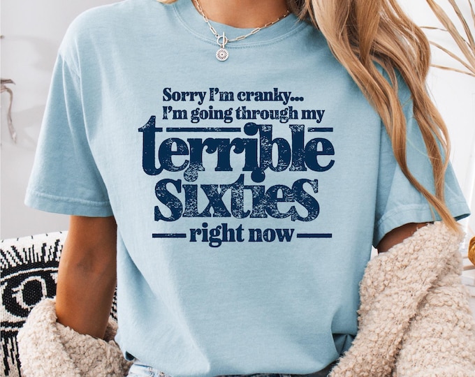 60ish Birthday Shirt Women Sixtyish Party Card Tees Sixties - Etsy