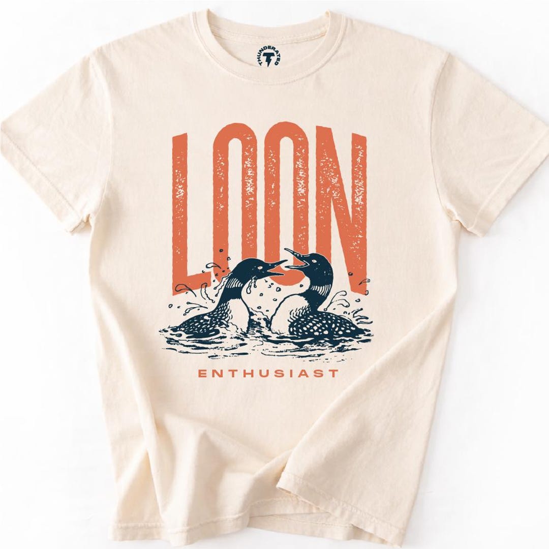 Loon Enthusiast Shirt, Vintage Distressed Loon Graphic Tee - Etsy