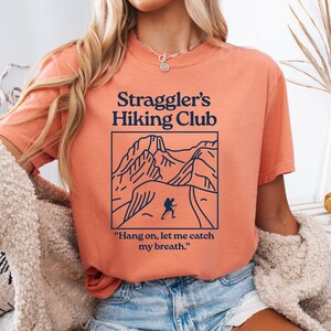 Straggler's Hiking Club Shirt, Funny Hiking T-shirt, Forest Camper ...