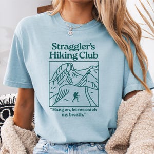 Straggler's Hiking Club Shirt, Funny Hiking T-shirt, Forest Camper ...