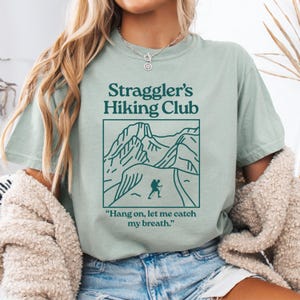 Straggler's Hiking Club Shirt, Funny Hiking T-shirt, Forest Camper ...