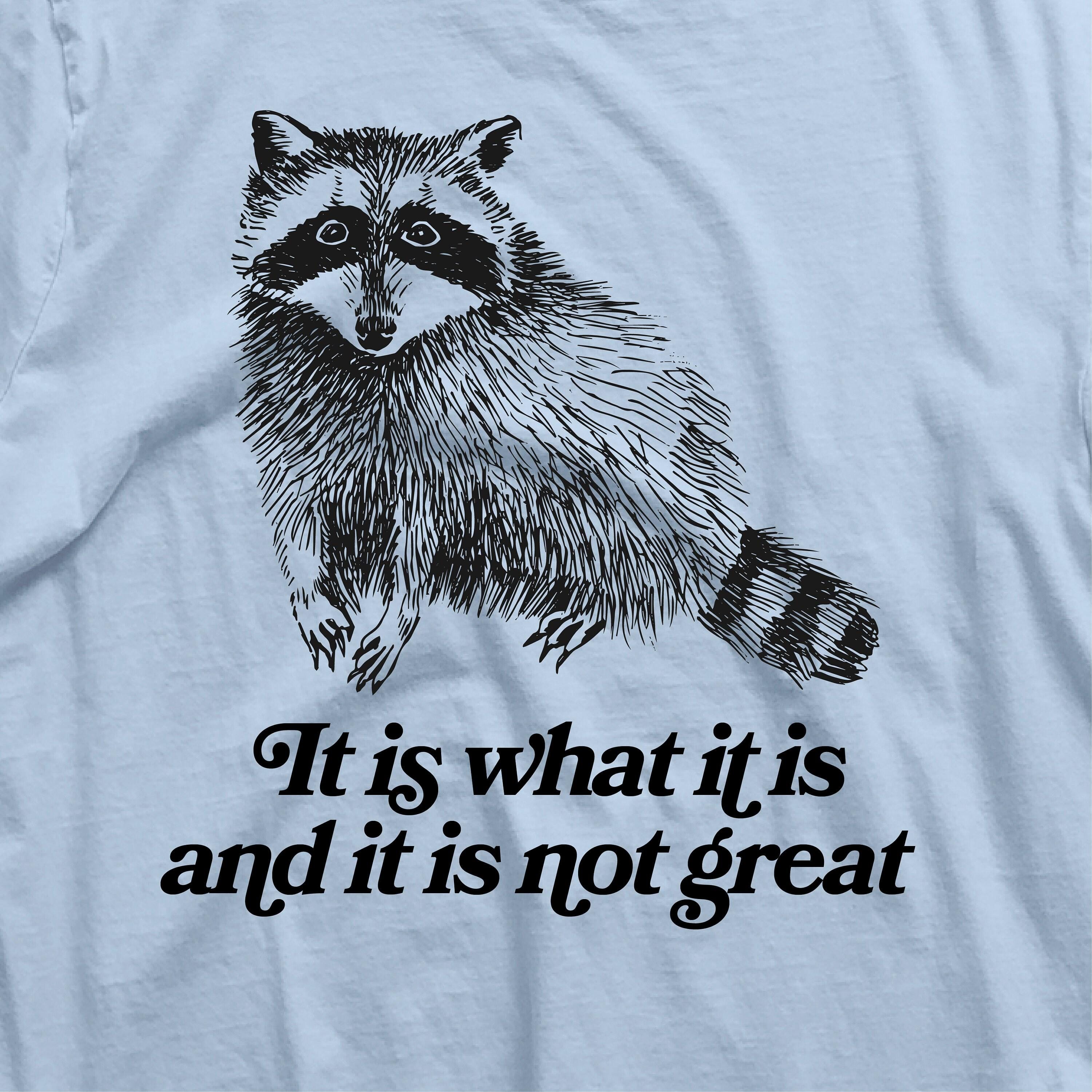It is What It is and It is Not Great, Funny Raccoon Tshirt, Sarcastic ...