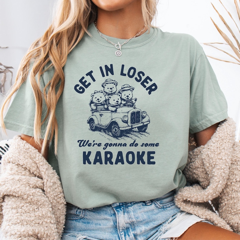 Karaoke T-shirt: Funny Singer Gift, Comfort Colors Tee - Etsy