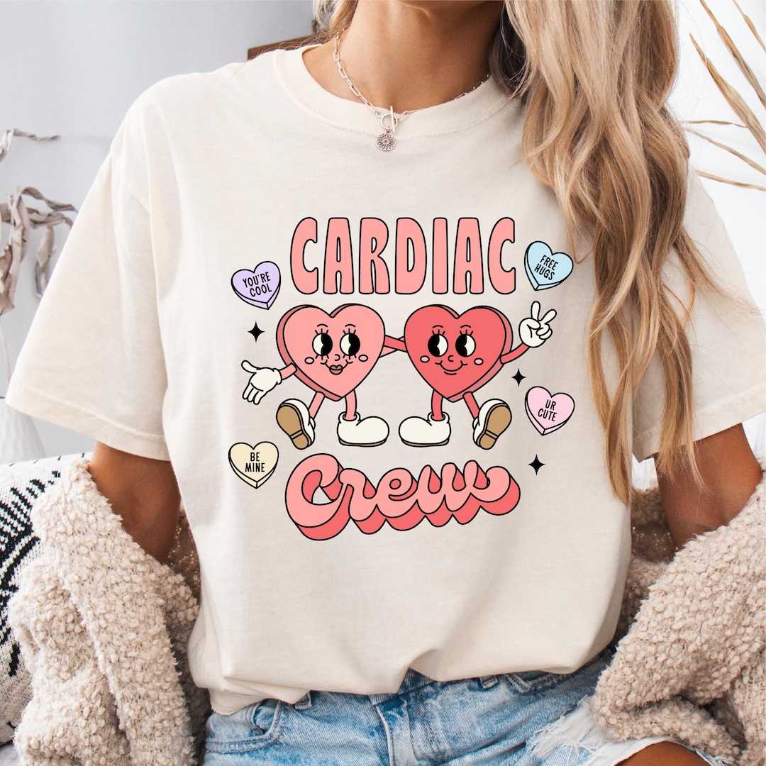 Cardiac Crew Valentine Shirt: Comfort Colors Cardiology Nurse Gift - Etsy