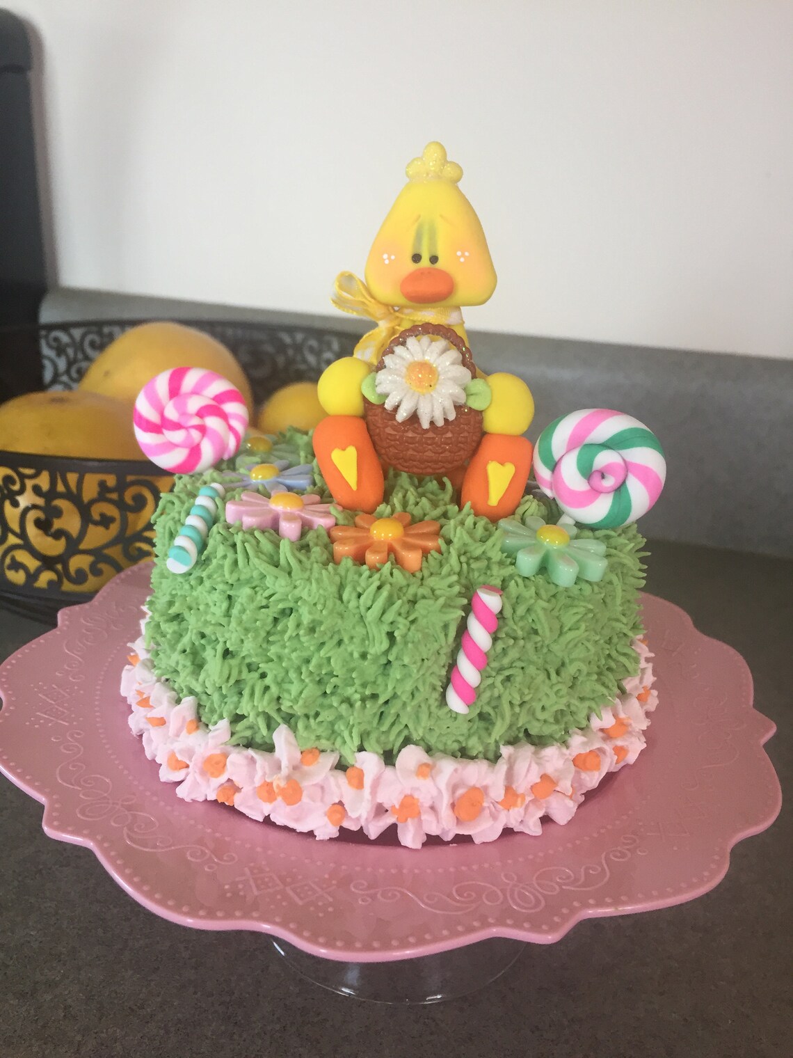 Fake Spring Chick Cake for Home Decor Fake Cake Whimsical | Etsy