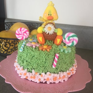 Fake Spring Chick Cake for Home Decor Fake Cake Whimsical | Etsy